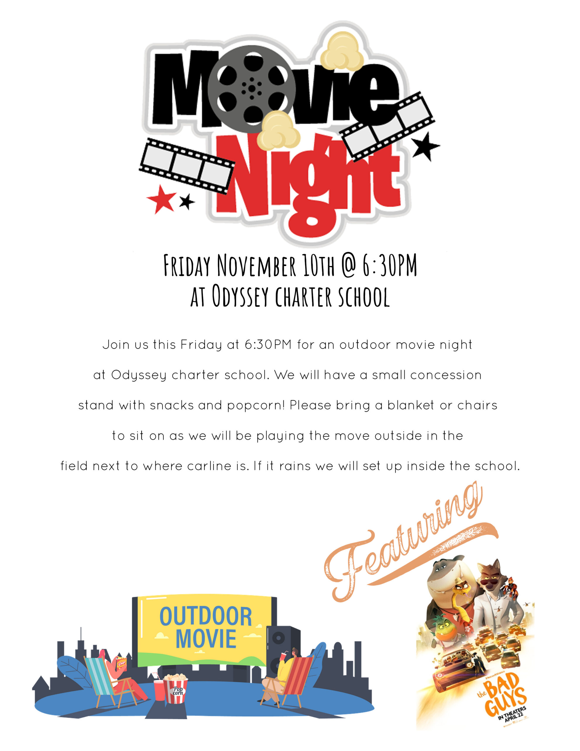 Friday, November 10th, Movie Night - Odyssey Charter School